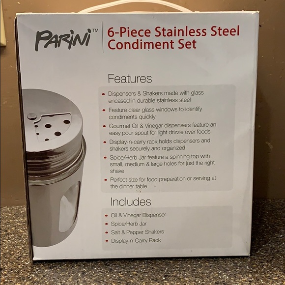 Parini | Kitchen | 6piece Stainless Steel Condiment Set | Poshmark